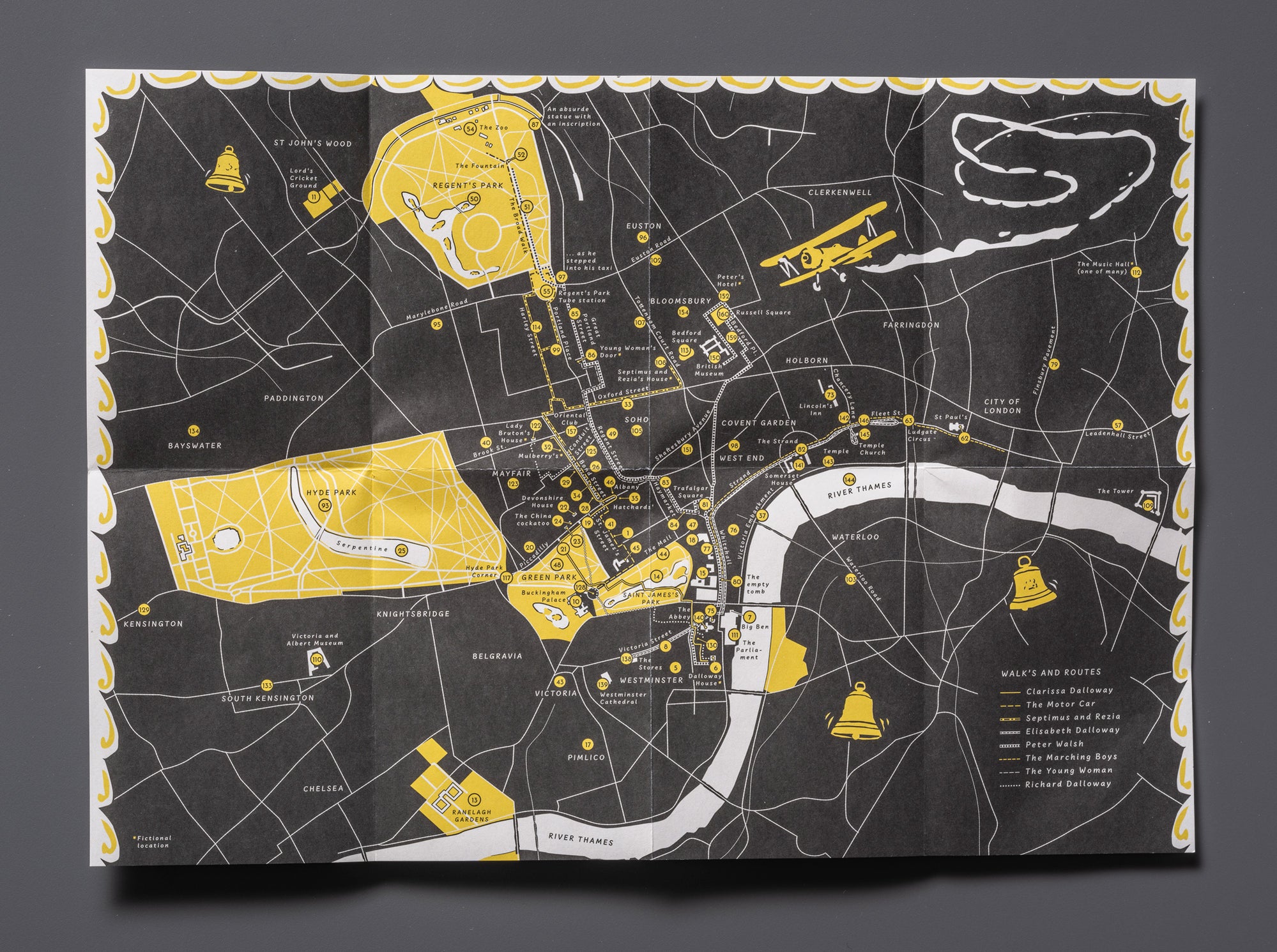 Virginia Woolf, Mrs Dalloway Map — Gazelle Book Services Ltd